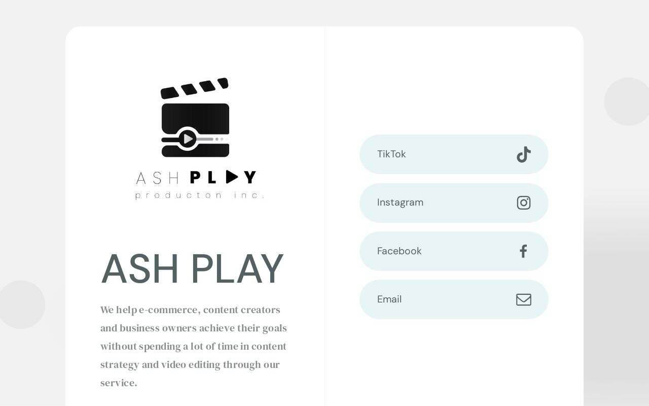 AshPlay Production